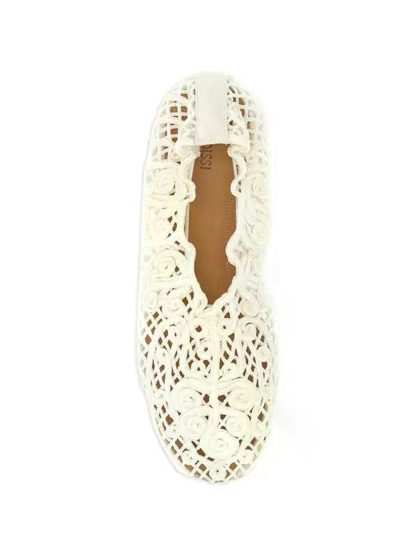 ODISSI Iris Crocheted Ballet Flats - Neutrals