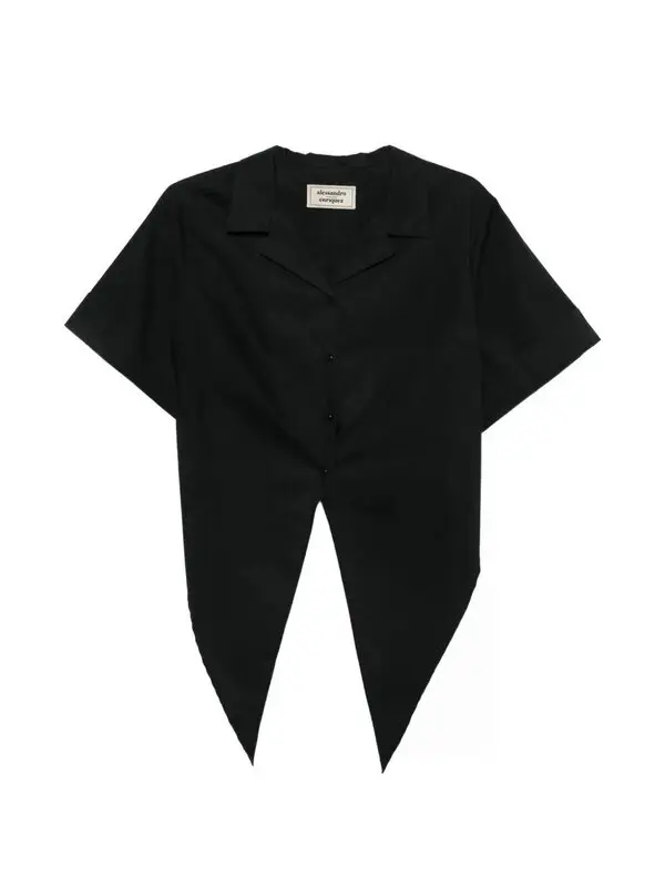 ALESSANDRO ENRIQUEZ Buttoned Cotton Top - Black