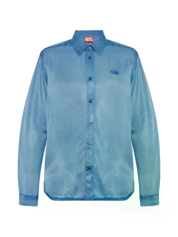 DIESEL® S-holg Logo-detail Shirt - Blue