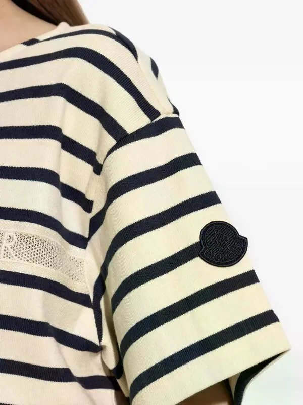 Moncler Striped Logo T-shirt