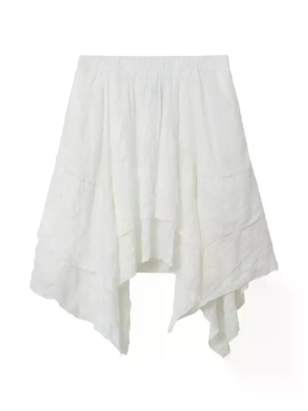 TOUT A COUP Tiered Asymmetrical Hem Skirt