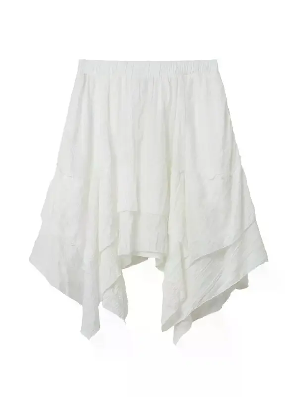 TOUT A COUP Tiered Asymmetrical Hem Skirt