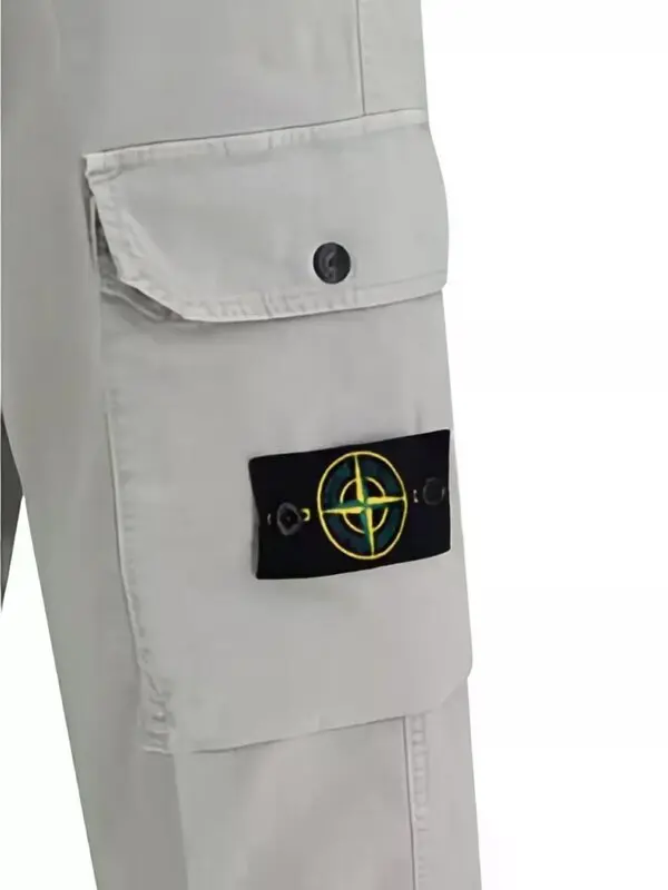 Stone Island Logo-patch Cargo Pants - Grey