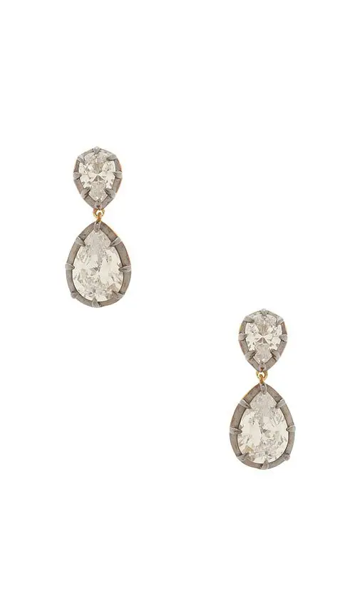 Shashi Pear Georgian Cut Earrings - Metallic Gold