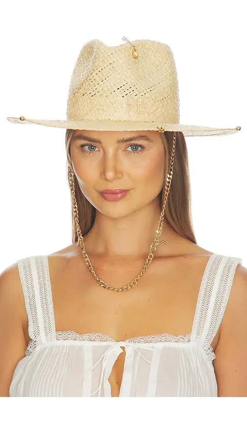 Ruslan Baginskiy Chain Strap Fedora Hat