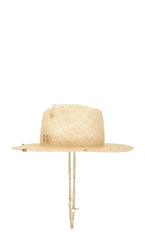 Ruslan Baginskiy Chain Strap Fedora Hat