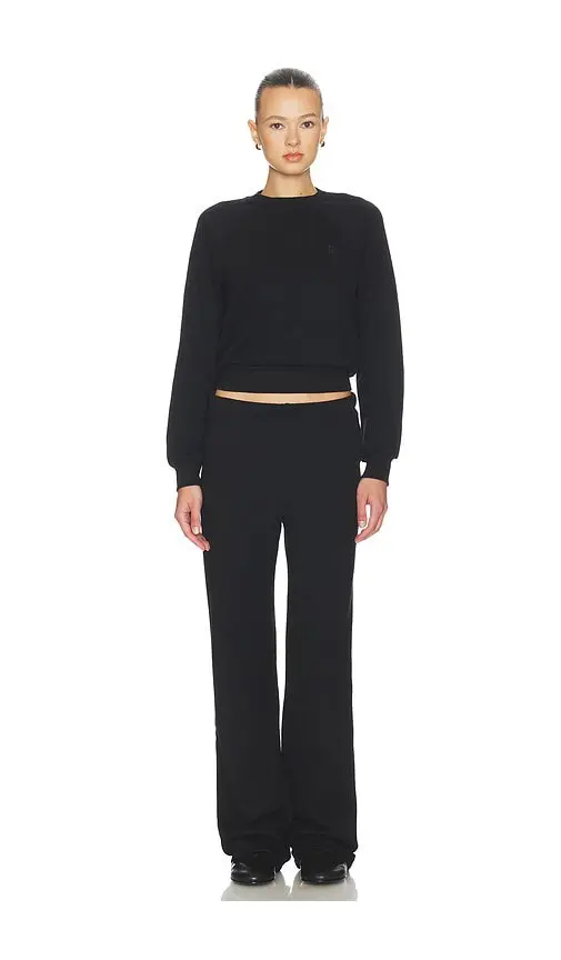 Eterne Shrunken Raglan Sweatshirt - Black