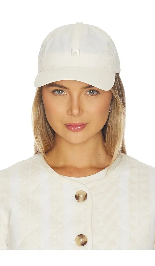 HALFDAYS Nylon H Logo Baseball Cap - Ivory