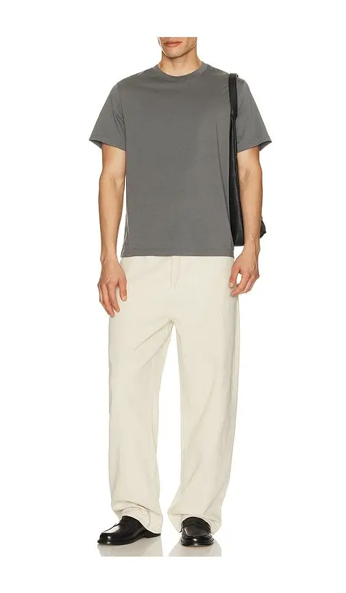 FRAME Short Sleeve Light Cotton Tee In . Also - Grey