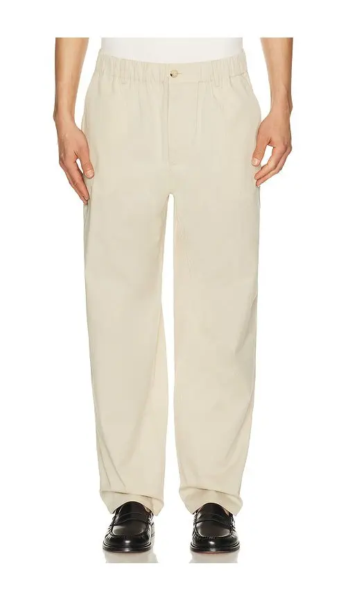 FRAME Relaxed Cotton Twill Trousers - Brown