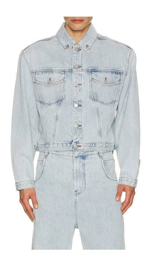 ENTIRE STUDIOS Shrunken Denim Jacket - Blue