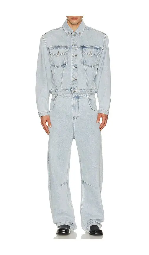 ENTIRE STUDIOS Shrunken Denim Jacket - Blue