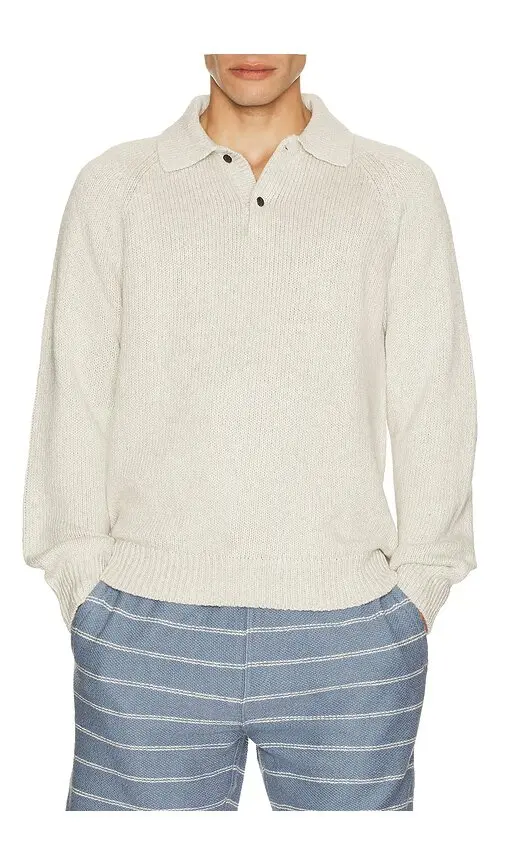 Faherty Brand Heirloom Long Sleeve Polo Sweater In . Also