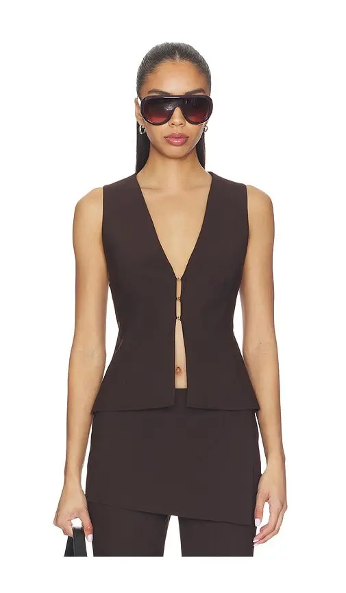 EAVES Jade Vest Top - Brown