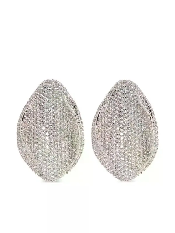 Cult Gaia Erin Rhinestone Earrings - Silver