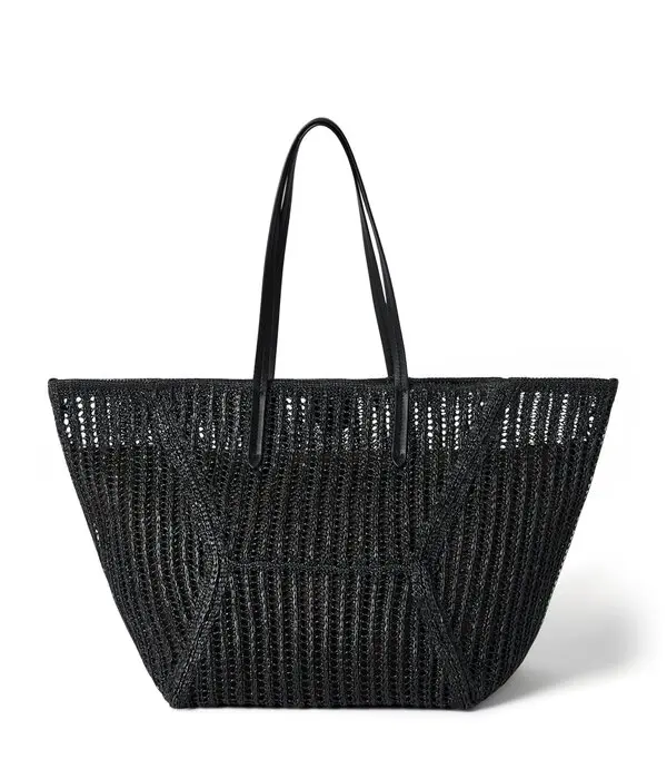Brunello Cucinelli Techno Raffia Bc Duo Tote Bag - Black