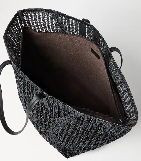 Brunello Cucinelli Techno Raffia Knit Bc Duo Tote Bag