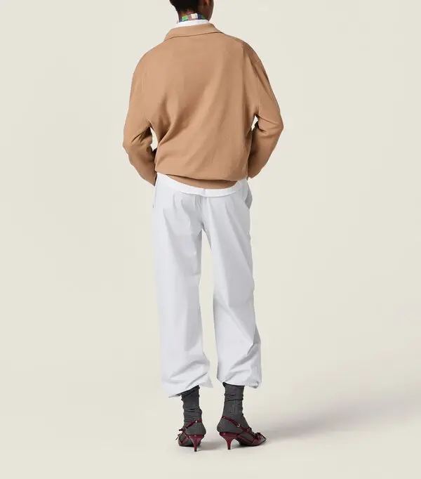 Miu Miu Oversized Cashmere Polo Sweater