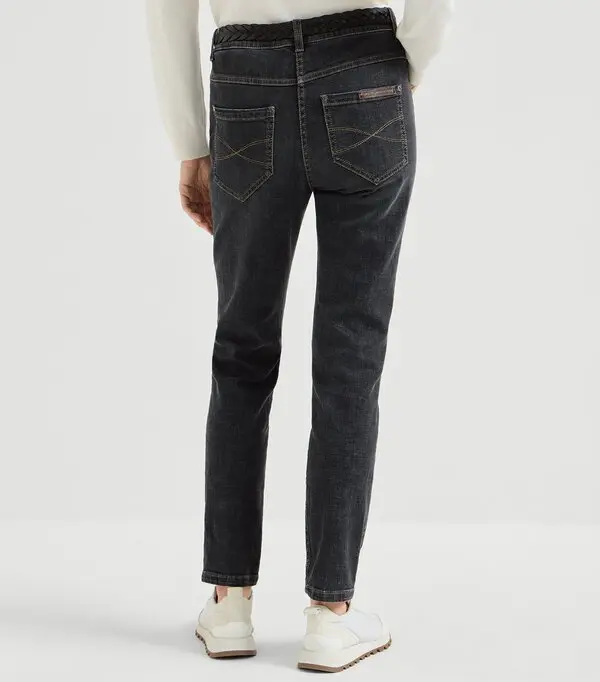 Brunello Cucinelli Slim Fit Stretch Cotton Jeans