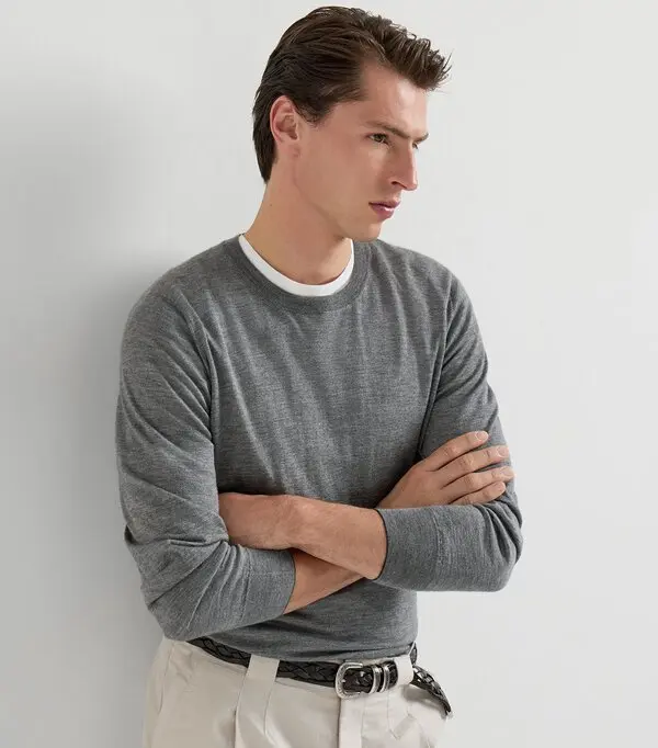 Brunello Cucinelli Cashmere-silk Crew Neck Sweater