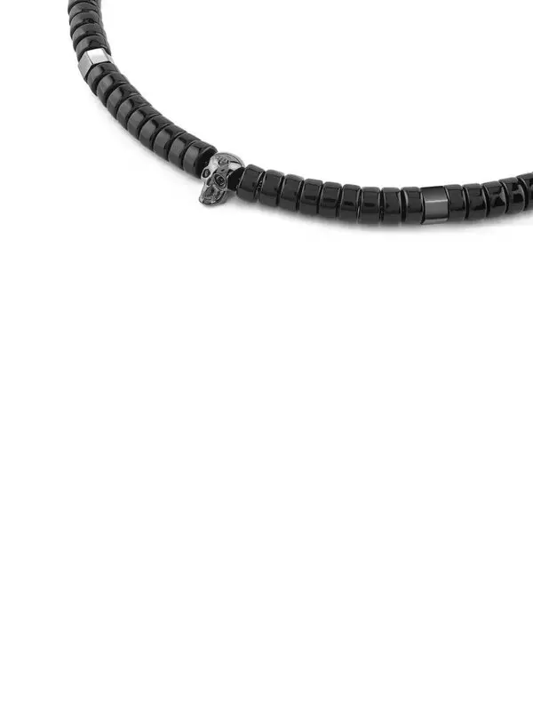 Philipp Plein Embellished Skull Bead Necklace