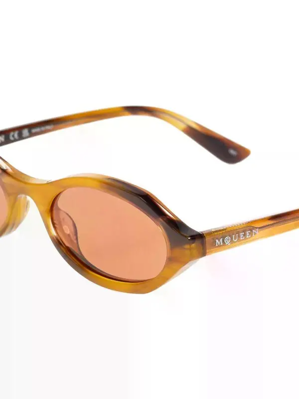 Alexander McQueen Oval Frame Sunglasses