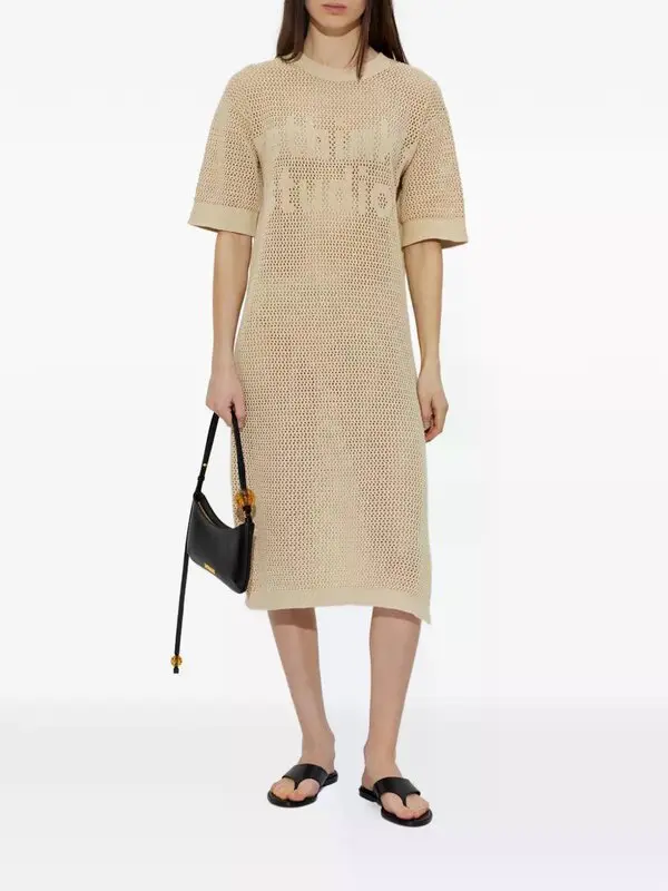 RETHINKIT STUDIOS Logo-detail Midi Dress - Neutrals