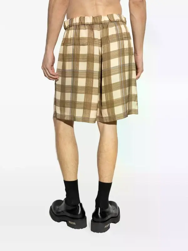 JIL SANDER Checked Plaid Shorts