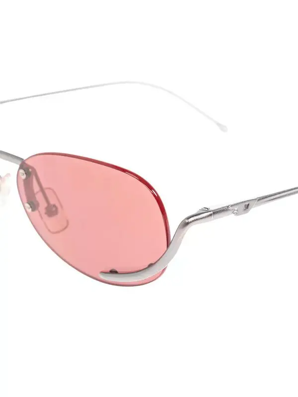 DIESEL® Oval Frame Sunglasses - Silver