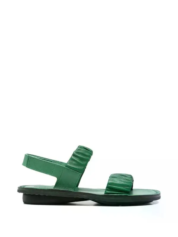 TRIPPEN Ruffled Slingback Sandals - Green