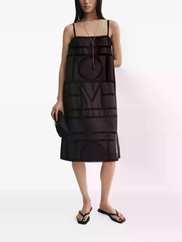 TOTEME Monogram-trim Midi Dress