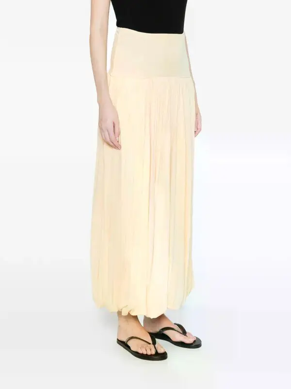 TOTEME Gathered Midi Skirt - Neutrals