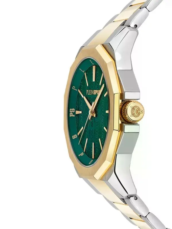 PLEIN SPORT Onyx Quartz Watch With Two-tone Bracelet