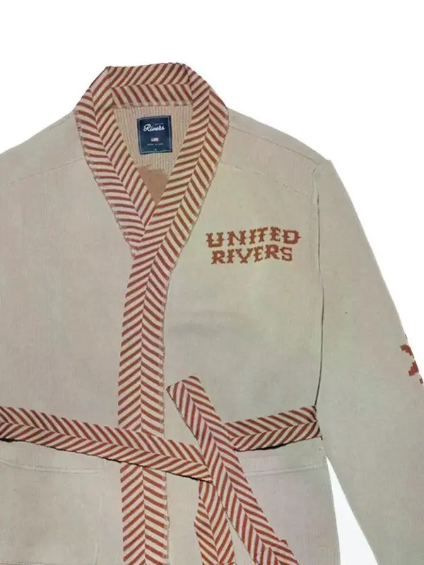 UNITED RIVERS Anacostia Herringbone Tie Waist Cardigan - Neutrals
