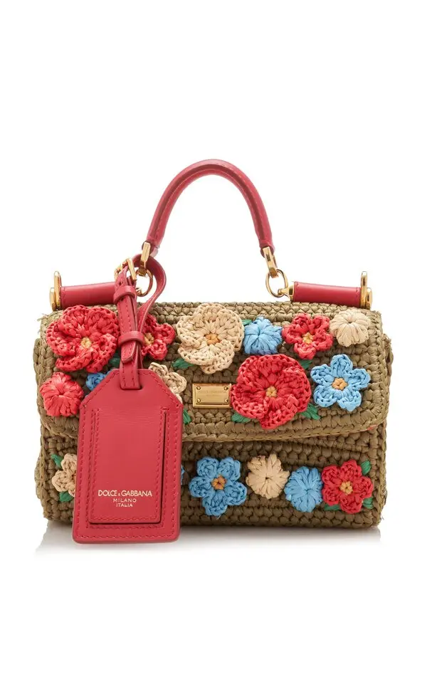 Dolce & Gabbana My Sicily Floral Appliqué Crochet Bag - Multi
