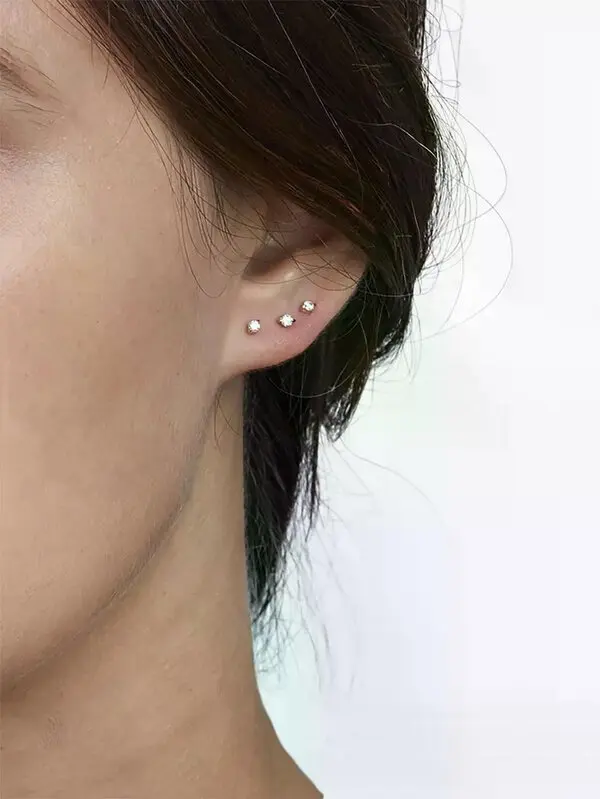 DINNY HALL 9kt Yellow Diamond Stud Earrings