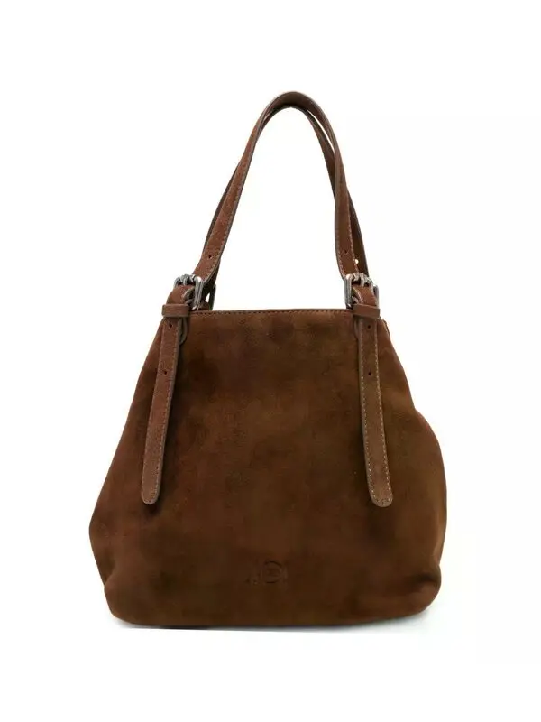AUTENTICA 504 Small Galatea Tote Bag With Buckle Detail - Brown