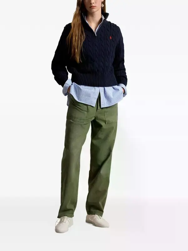 Polo Ralph Lauren Button-tab Straight Trousers - Green