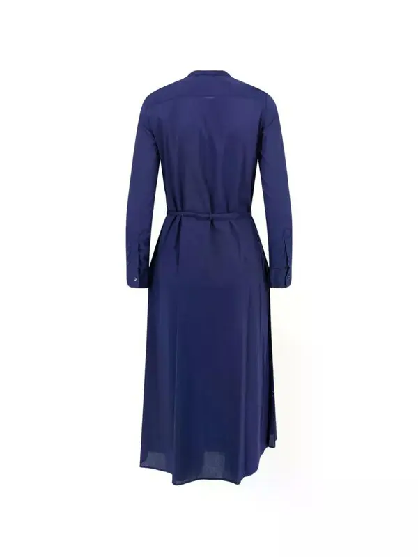 Aspesi Ruffled Tie Midi Dress - Blue
