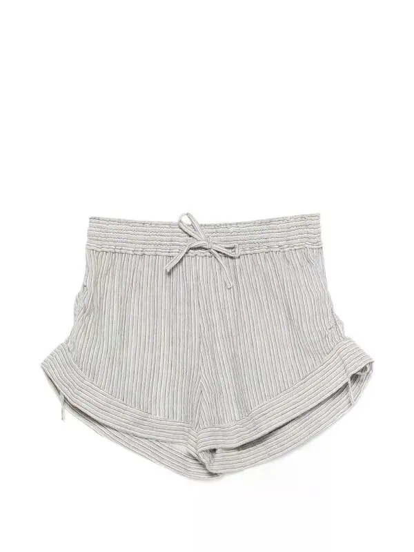 MARANT ETOILE Striped Tie-waist Shorts - Blue