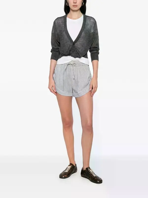 MARANT ETOILE Striped Tie-waist Shorts