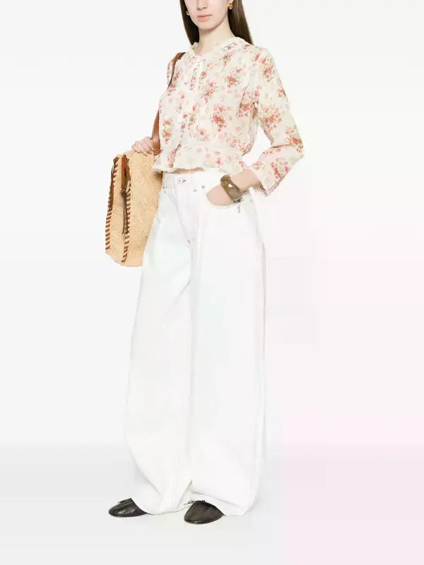 DÔEN Hillock Lace Blouse In Floral Print