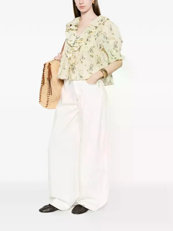 DÔEN Henri Floral Blouse - Yellow