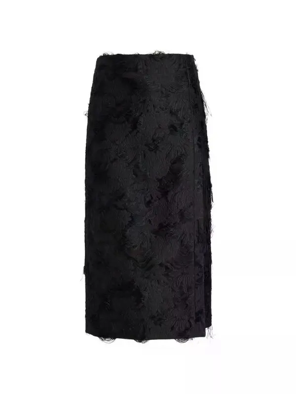 Proenza Schouler Dalma Jacquard Midi Skirt - Black