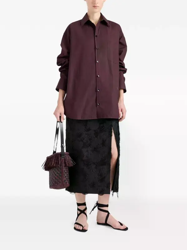 Proenza Schouler Dalma Jacquard Midi Skirt - Black