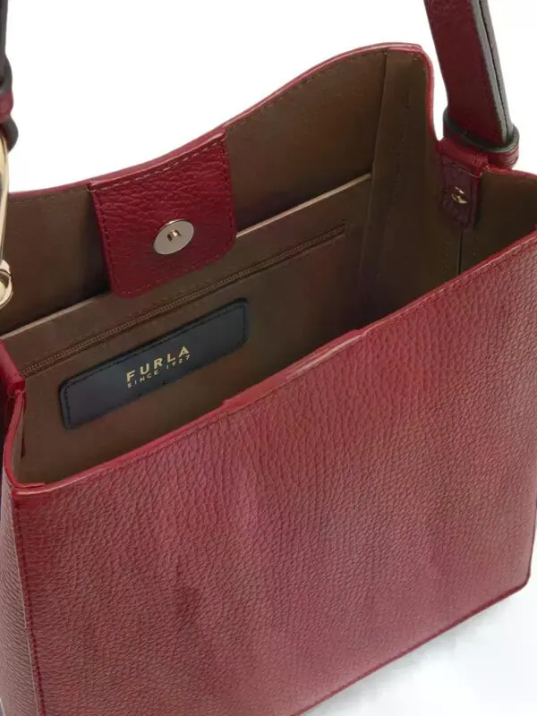 Furla Grained Handle Tote Bag - Red