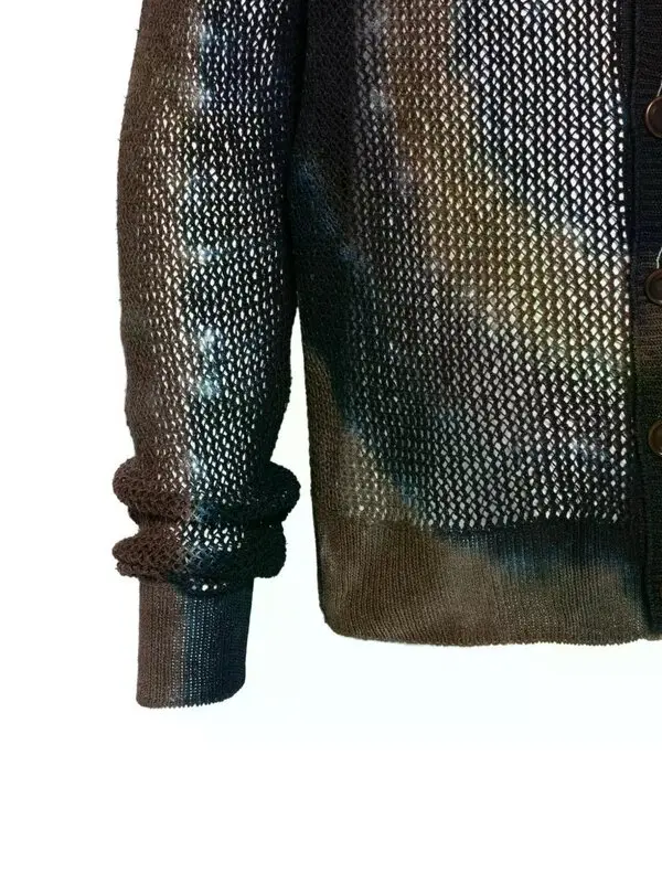 KHOKI Mesh Button Cardigan