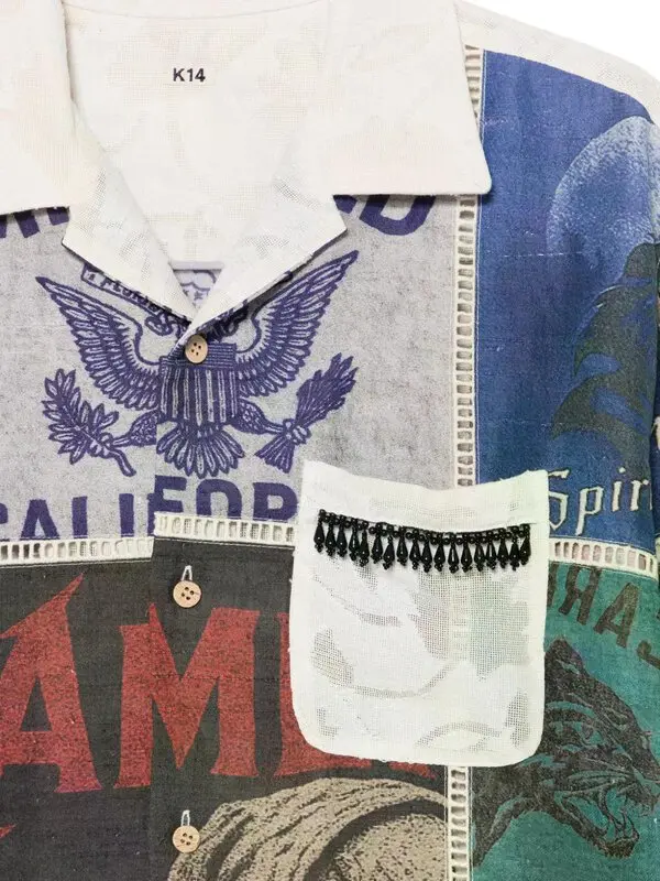 KHOKI Graphic Print Pocket Shirt