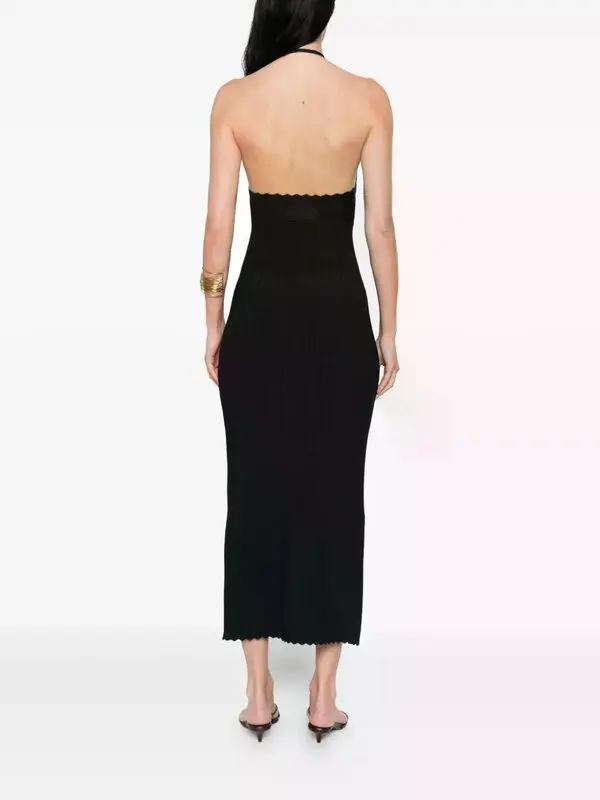 Jacquemus Tablier Knitted Midi Dress - Blue