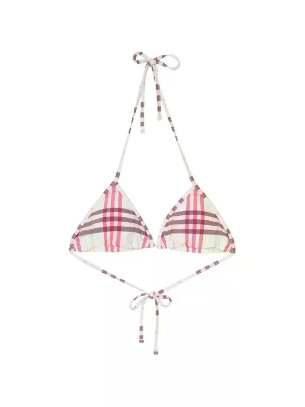 Burberry Check Halterneck Bikini Top